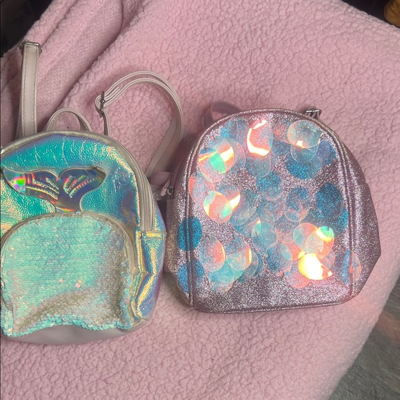 Primark | Bags | Primark Iridescent Mermaid And Glitter Backpack Duo ...